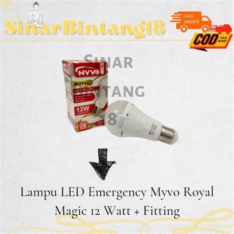 Promo Lampu LED Emergency Myvo Royal 12 Watt Fitting Jakarta Barat Sinar Bintang 18