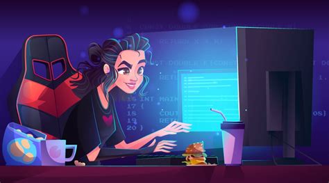 Programmer Girl Vector Images Over 2 000