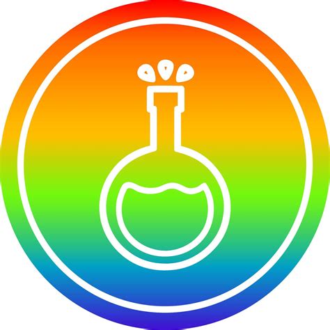 Science Experiment Circular In Rainbow Spectrum 11941710 Vector Art At