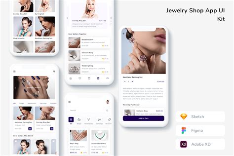 Jewelry Shop App Ui Kit Graphic By Betush · Creative Fabrica