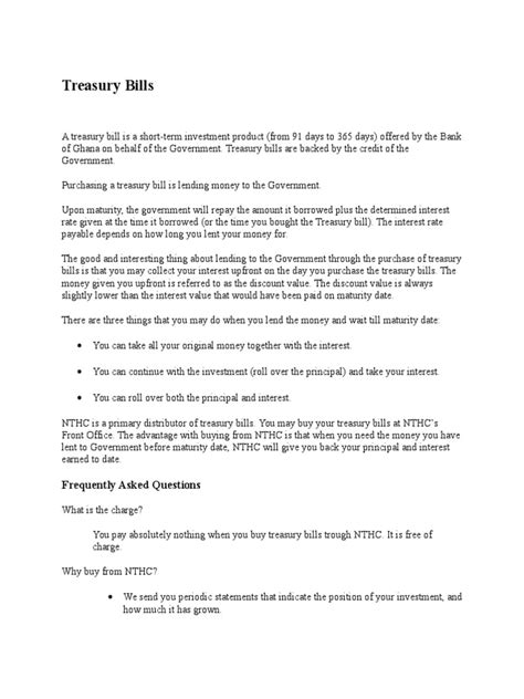 treasury bills frequently asked questions pdf united states treasury security interest