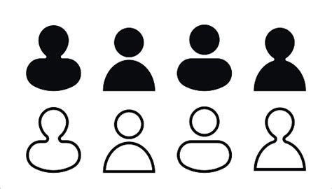 인간 기호 아이콘이 설정되었습니다 아바타에 대한 남성과 여성 픽토그램 0명에 대한 스톡 벡터 아트 및 기타 이미지 0명