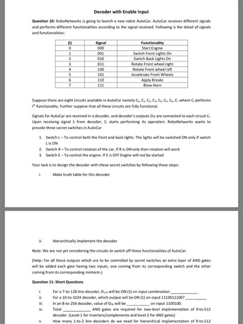 Question 9 Design And Implement A 2 Level Code