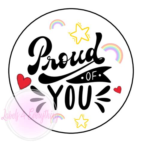 Proud Of You Stickers Labels4everything
