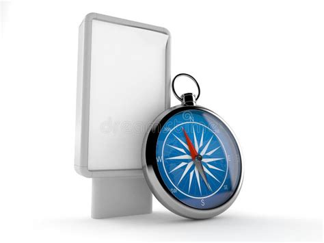 Compass With Blank Billboard Stock Illustration Illustration Of Empty