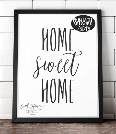 Downloadable Prints Home Sweet Home Printable Wall Art Etsy