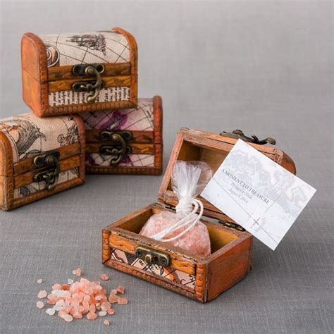 Mini Wooden Treasure Chest Favor