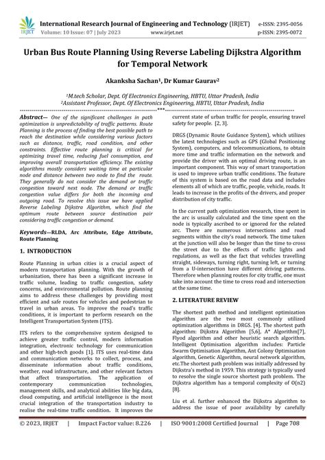 urban bus route planning using reverse labeling dijkstra algorithm for
