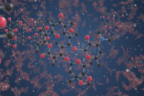 Estructura Molecular De La Eritromicina Aislada En Gris Stock De