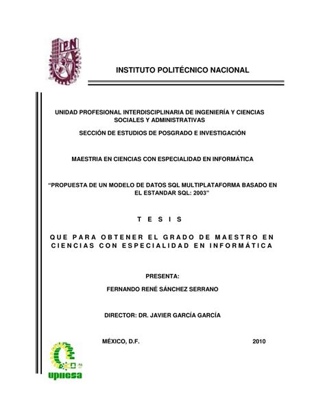 pdf de programación propuesta de un modelo de datos sql