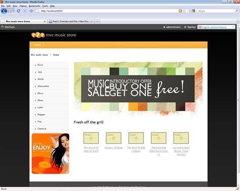 Improving Aspnet Mvc Music Store More Usability With Dotnetage In 30 Minutes Codeproject
