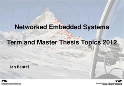 Ppt Networked Embedded Systems Term And Master Thesis Topics 2012