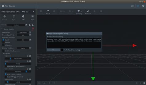 Realsense Viewer Setting Option Give Error · Issue 6937 · Intelrealsenselibrealsense · Github