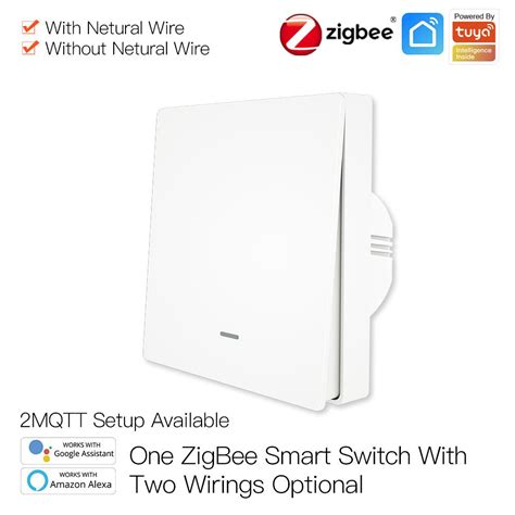 Smart Zigbee Scene Push Button Switch Single Pole Neutral Wire Optional No Capacitor Lumimuse