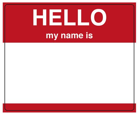 Hello My Name Is Stickers Flexi Labels