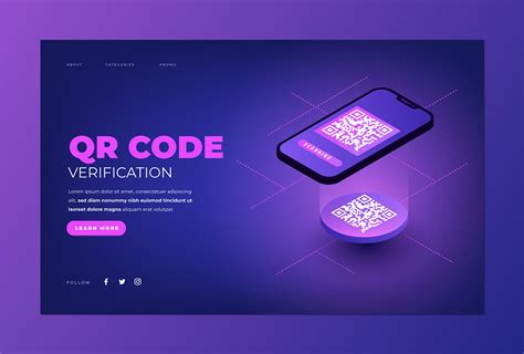 Qr Code Verification Landing Page Behance