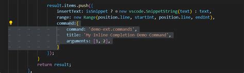 Inlinecompletion Not Triggered On Accepting When Command Option