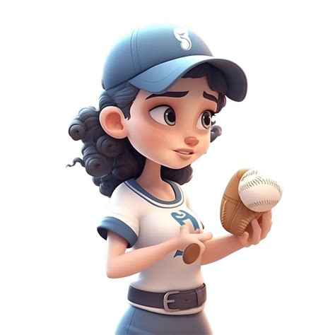Premium AI Image Baseball Player With Bat And Ball D Rendering Computer Digital Drawing