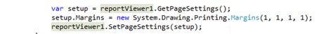 C How To Set Page Margin In Reportviewer Stack Overflow