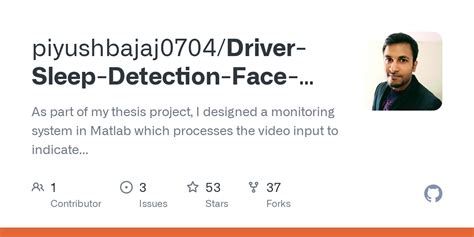 Github Piyushbajaj Driver Sleep Detection Face Eyes Mouth Detection As Part Of My Thesis