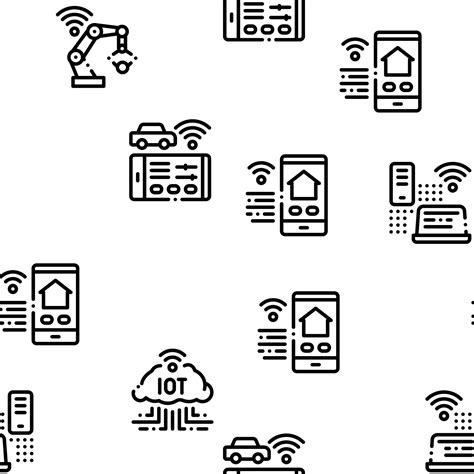 Internet Of Things Seamless Pattern Vector 17389581 Vector Art At Vecteezy
