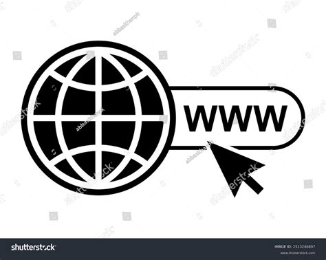 Website Icon Web Symbol Isolated Vector Stock Vector Royalty Free