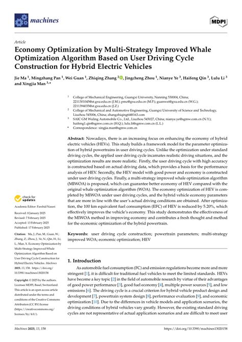 Pdf Economy Optimization By Multi Strategy Improved Whale Optimization Algorithm Based On User