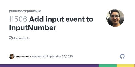Add Input Event To Inputnumber · Issue 506 · Primefacesprimevue · Github