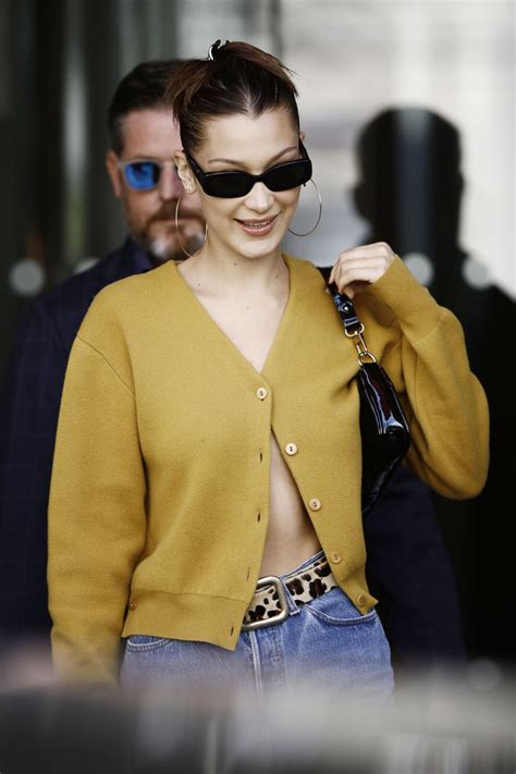 Bella Hadid Leaves Her Hotel In Paris Hawtcelebs