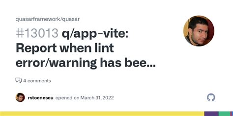 Qapp Vite Report When Lint Errorwarning Has Been Fixed · Issue