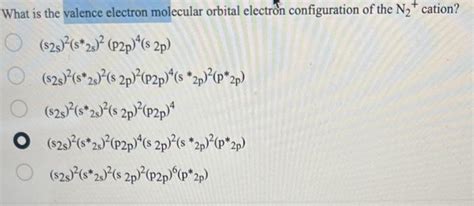 Solved What Is The Valence Electron Molecular Orbital