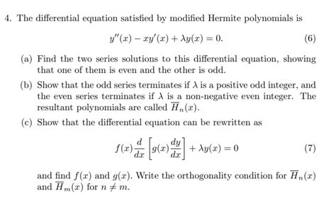 Solved The Differential Equation Satisfied By Modified