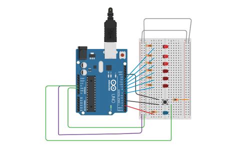 Circuit Design Electronic Dice Tinkercad