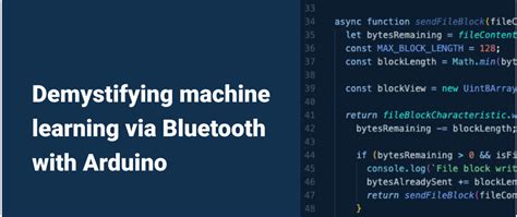 Demystifying Machine Learning Via Bluetooth With Arduino Dev Community