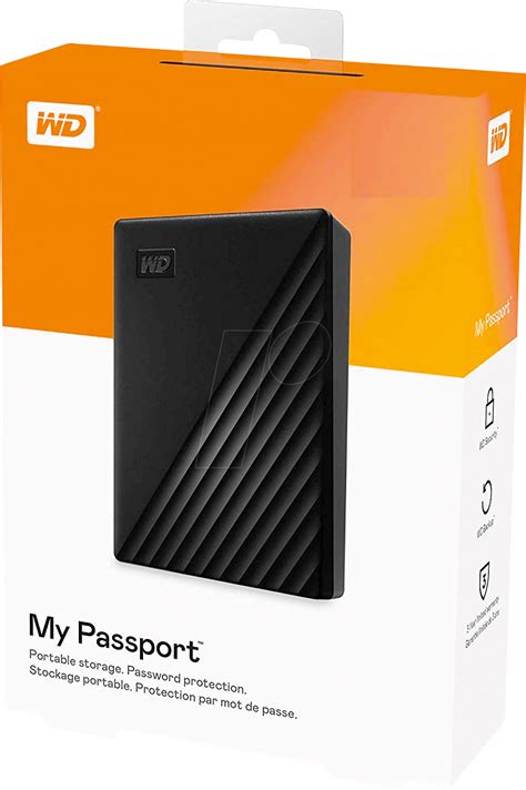 WDBPKJ0040BBK: WD My Passport (2019), 4 TB, black at reichelt elektronik