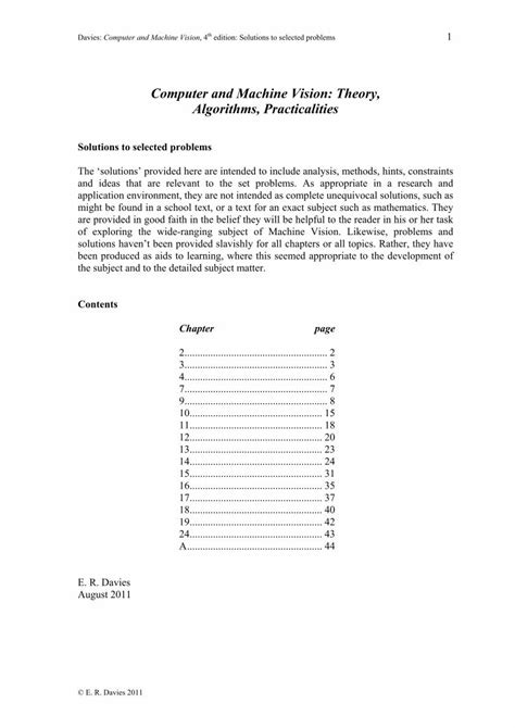 pdf computer and machine vision theory algorithms · davies computer and machine vision