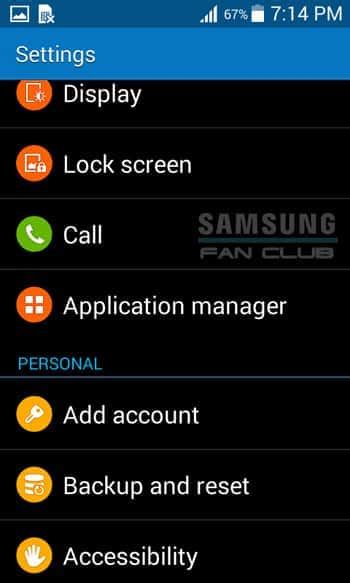 Factory Reset On Samsung Galaxy Note S S S And Similar Series
