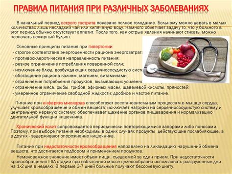 Организация питания пациентов терапевтического и хирургического профиля ...