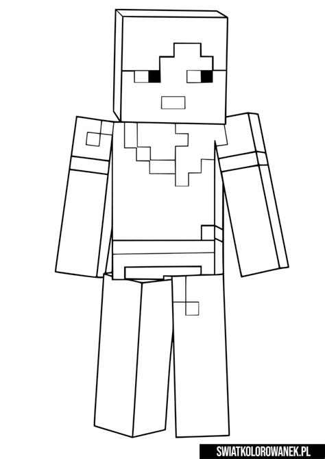 Minecraft Alex Kolorowanka Darmowe Kolorowanki Do Druku Minecraft