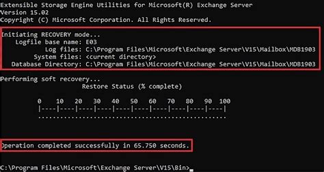 Exchange Error Database Is Mandatory On UserMailbox After Update Reboot Collaboration