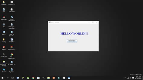 Java How To Display Hello World In A Gui Youtube