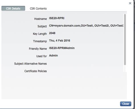 Solved Ise 20 Csr With Multiple Ous Cisco Community