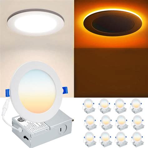 Wyzm 56 In Led Recessed Ceiling Light 5cct Dimmable Indooroutdoor