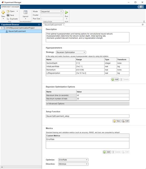 Tune Experiment Hyperparameters By Using Bayesian Optimization