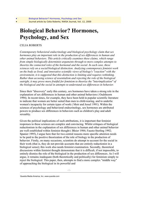 Biological Behavior Pdf