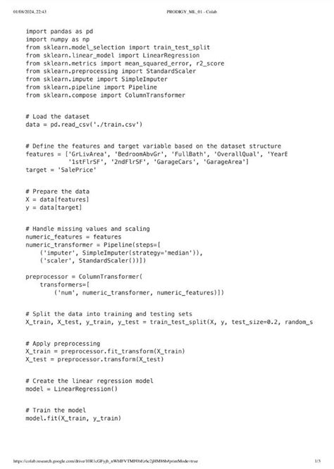 Machinelearning Datascience Internship Linearregression