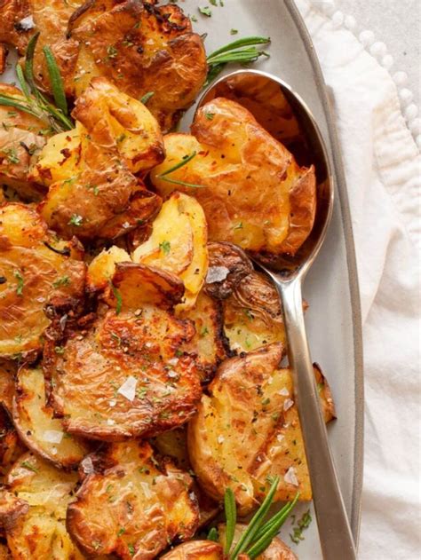 Crispy Air Fryer Smashed Potatoes Recipe Healthful Blondie