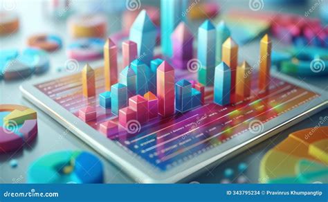 Bar Graph Diagram Analysis With Many Colorful Data Analyze Charts On A