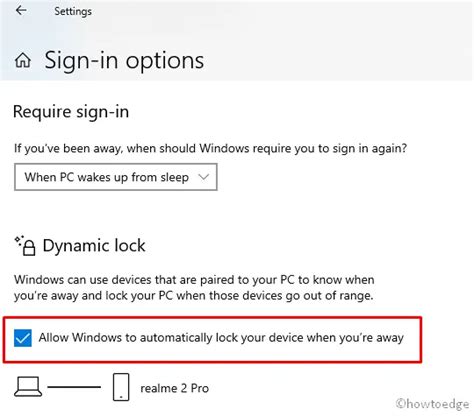 How To Enable Dynamic Lock Feature In Windows Howtoedge