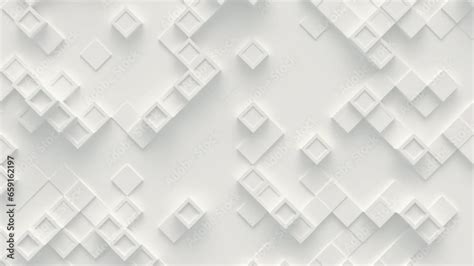 Abstract Motion Background From Random Moving Cubes Seamless Loop
